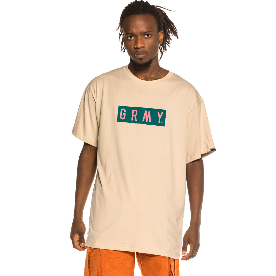 GRIMEY GRIMEY BOX LOGO TEE SAND – Grimey Store