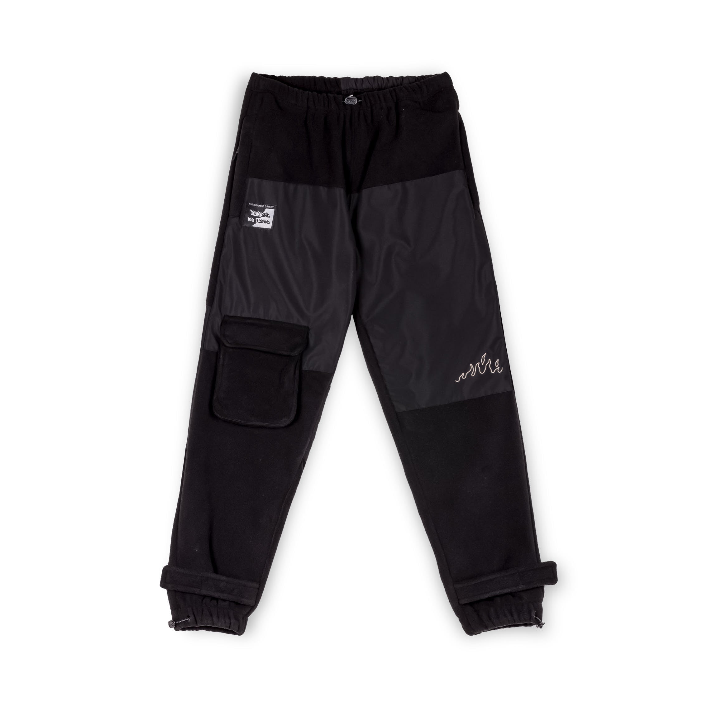 GRIMEY SNOW FOX POLAR FLEECE TRACK PANTS BLACK – Grimey Store